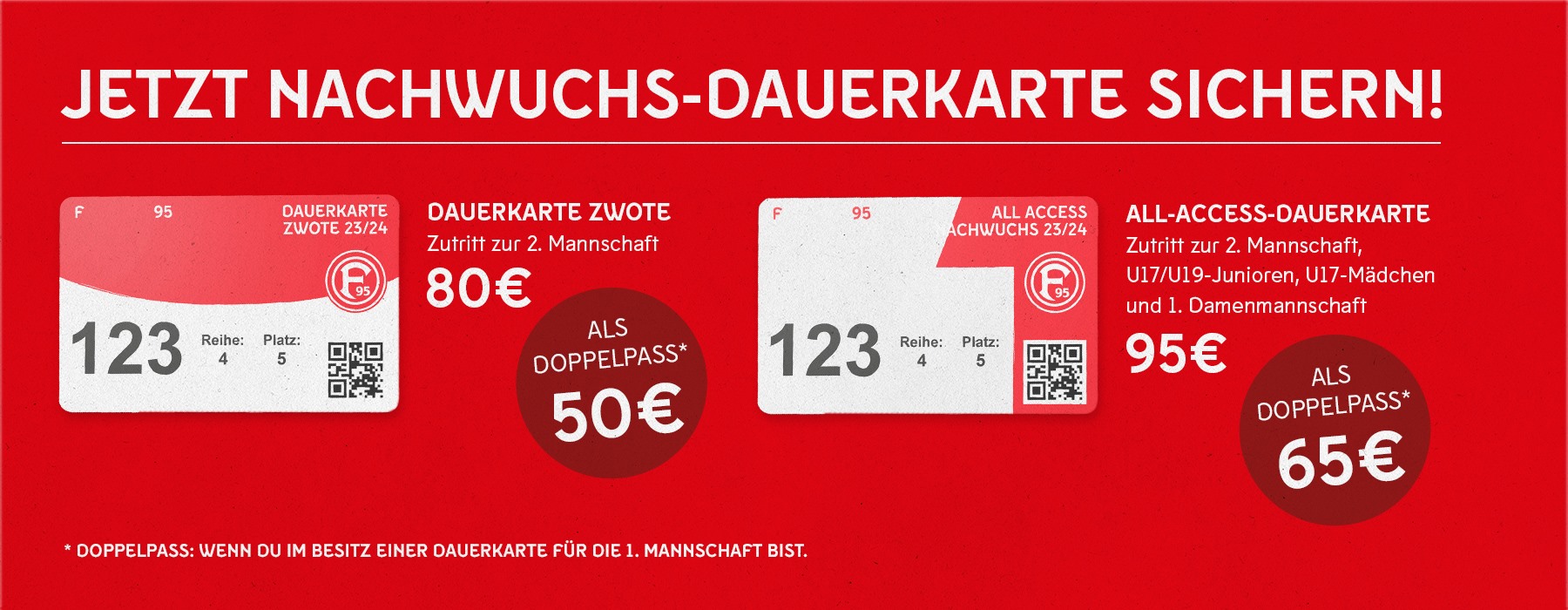 Offizieller Ticketshop - Fortuna Düsseldorf 1895 e.V. - Dauerkarten 2023/24 - Zwote